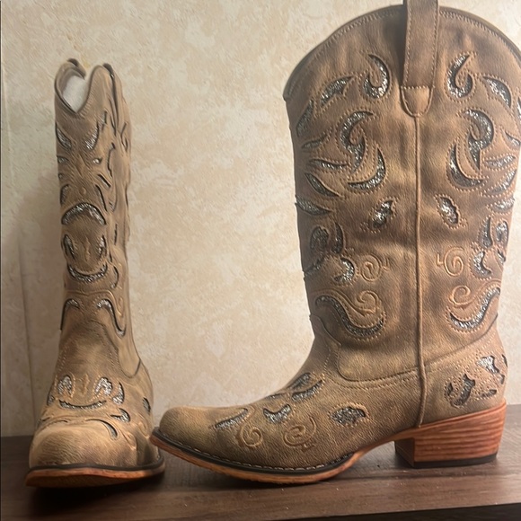 Natural Reflections | Shoes | Natural Reflections Toupe Cowgirl Boots ...